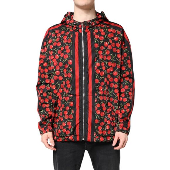 Dolce & Gabbana | Jackets & Coats | Dolce Gabbana Black Cherry Print ...